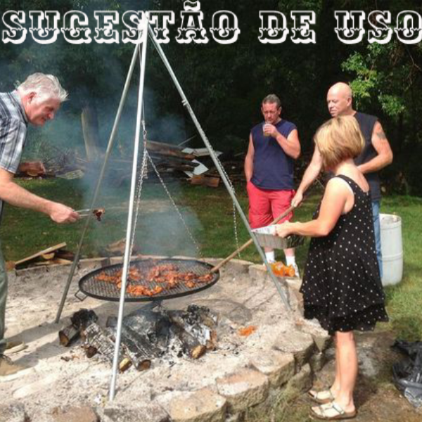 Trempe Com Grelha De Aço Fogo De Chão 175x80x2 Cm - CRIOULLO Auêntico ...