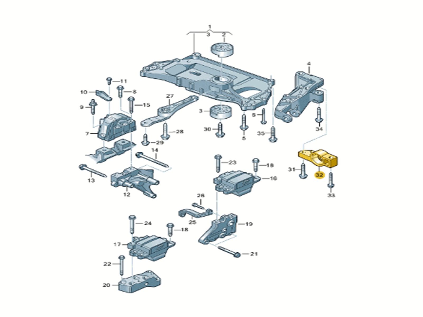 Suporte Suspensão Direito Beetle Caddy Audi A3 1K0199232J - GSANTOS ...