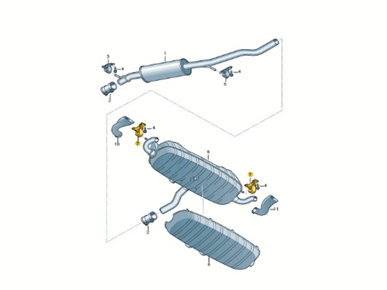 Suporte Coxim Escapamento VW Touareg Audi Q7 7L0253144E - G Santos ...
