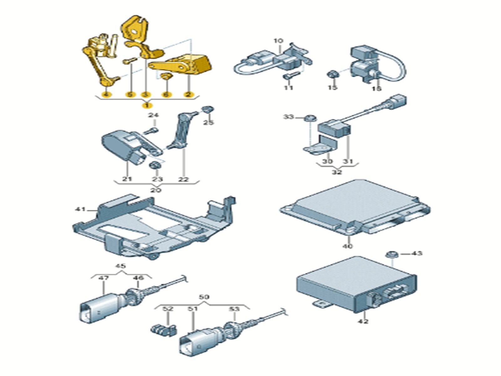 Sensor Altura c/ Polos lado Esquerdo VW Touareg 7L0616213C - GSANTOS ...