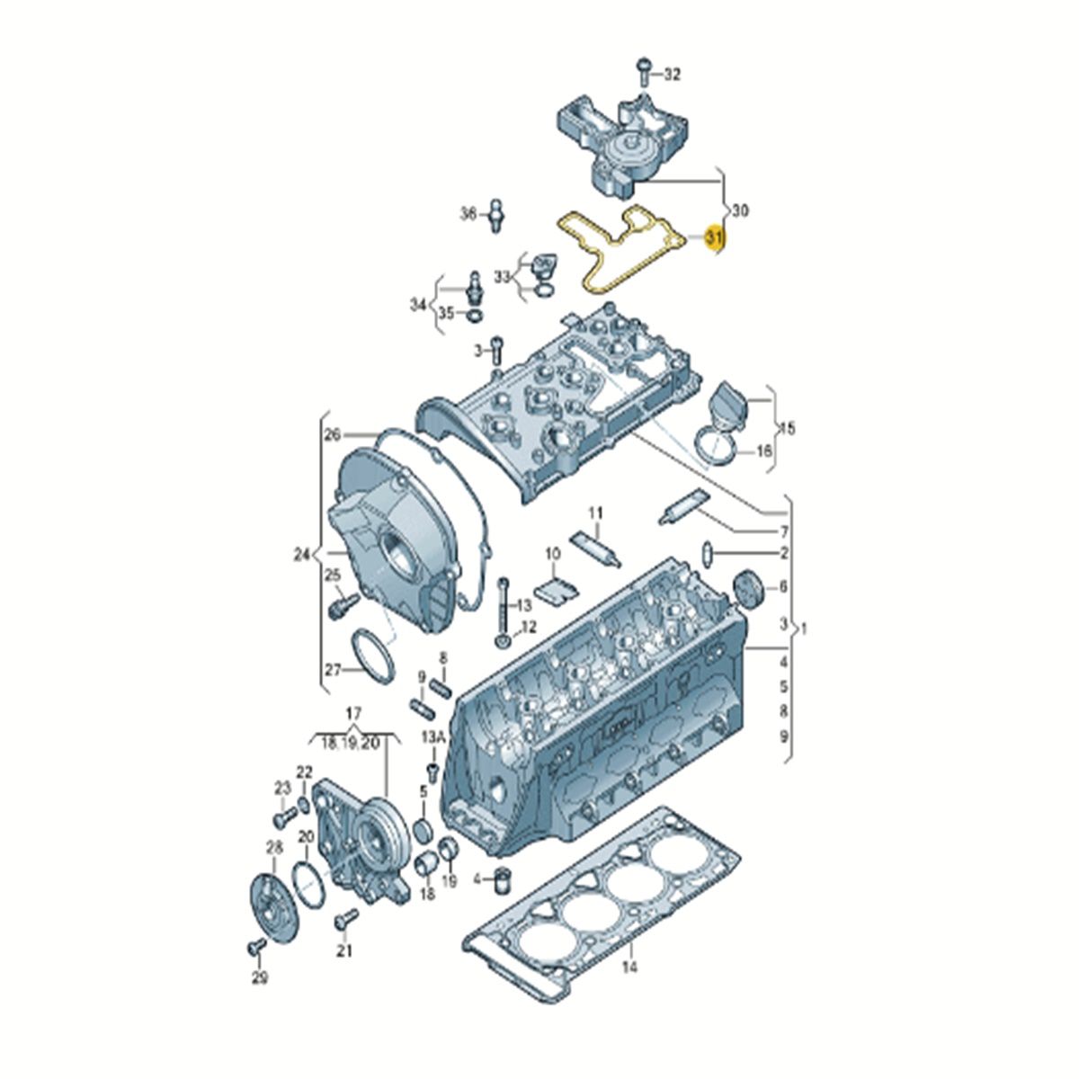 Vedação Separadora Óleo Amarok Tiguan Audi 06H103484A - GSANTOS ...