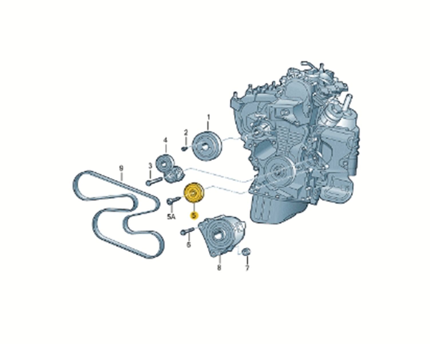 Polia Reversora VW Touareg 2003/2007 077903341G - G Santos pecas e ...