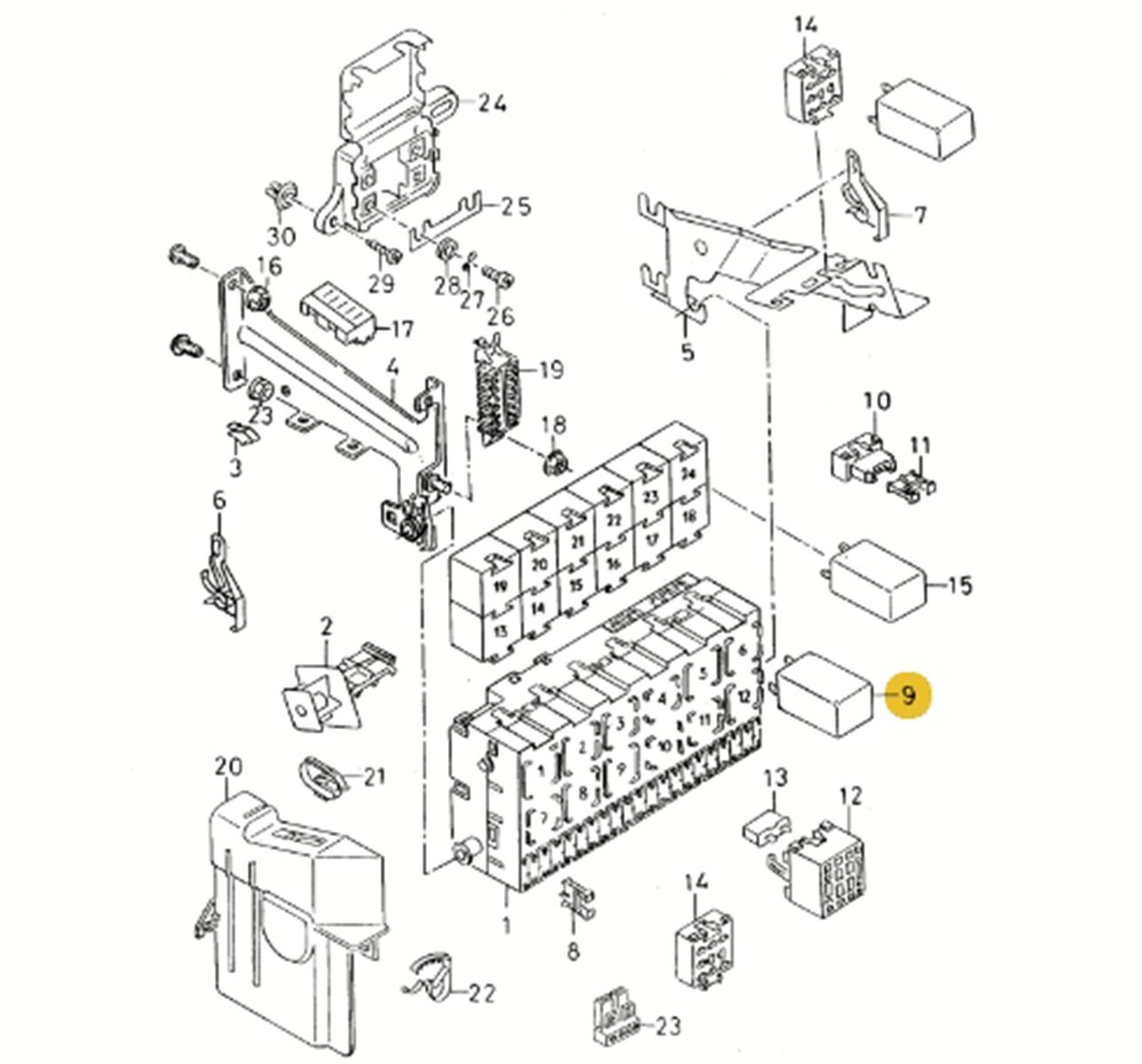 Rele Limpador Vidro Traseiro VW Caddy Golf A6 A80 191955529 - G Santos ...