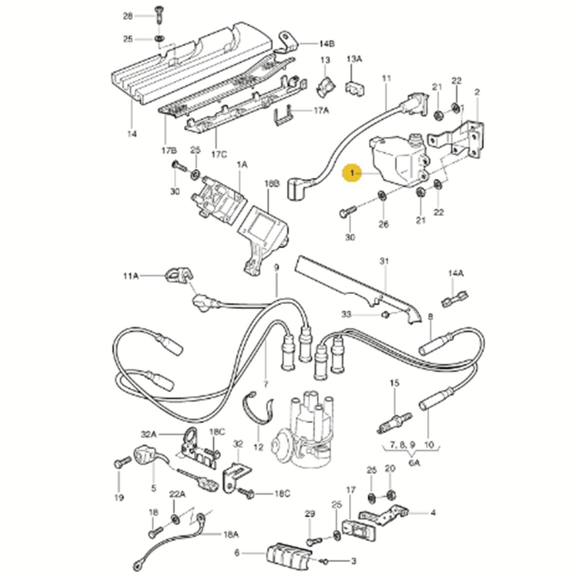 Bobina Ignição VW Gol Parati Saveiro 377905105D - GSANTOS IMPORTADORA ...