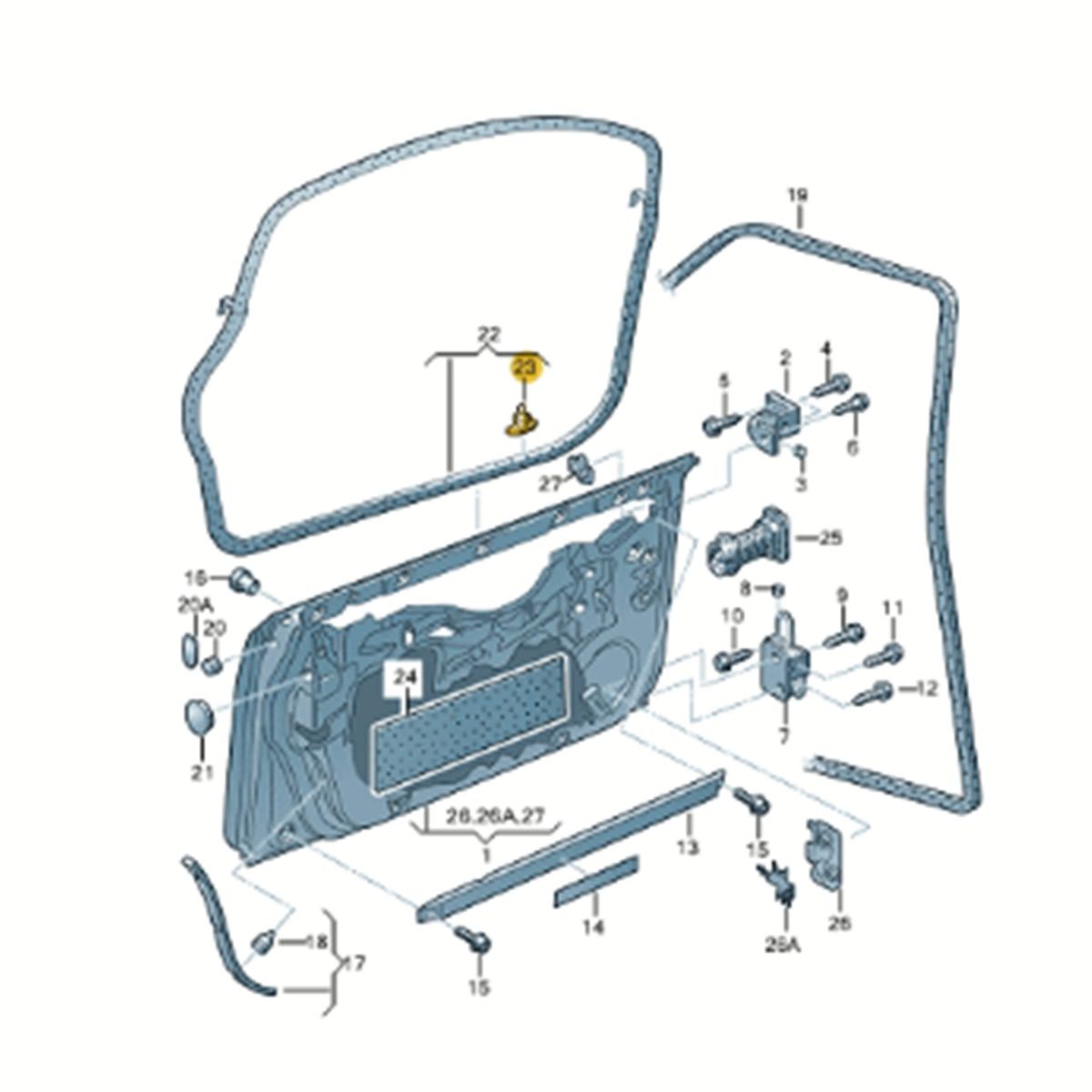 Clipe Porta Dianteira Original A4 01/08 8E0837485D - GSANTOS ...