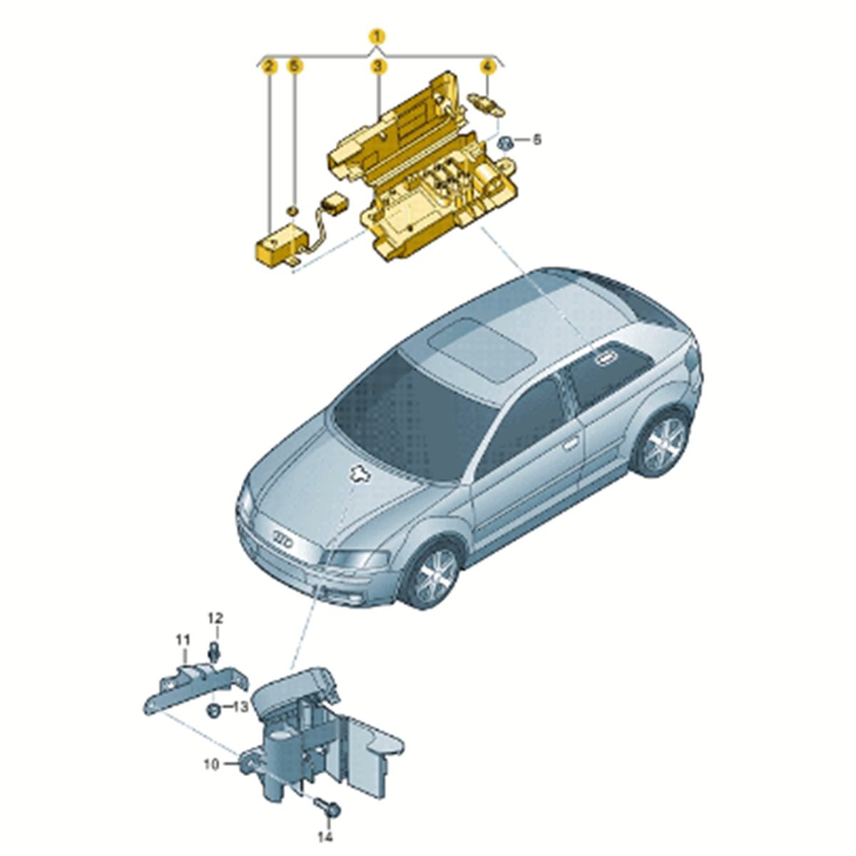 Caixa Fusíveis/Bateria Orig. A3 A6 A8 Q7 8P0937548 - GSANTOS ...