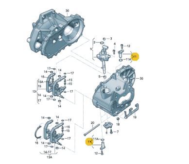 Pino guia câmbio UP Golf Passat Polo Jetta Voyage 02T301427G - G Santos ...