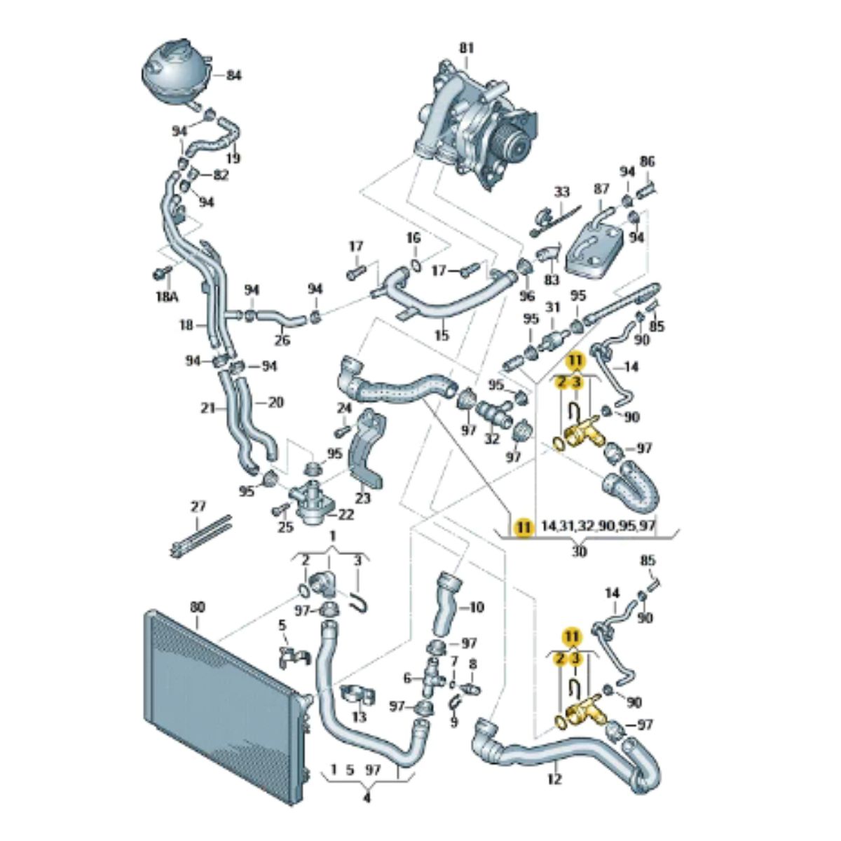 Conexão Água VW Tiguan 08/18 5N0122291 - G Santos pecas e serviços ME