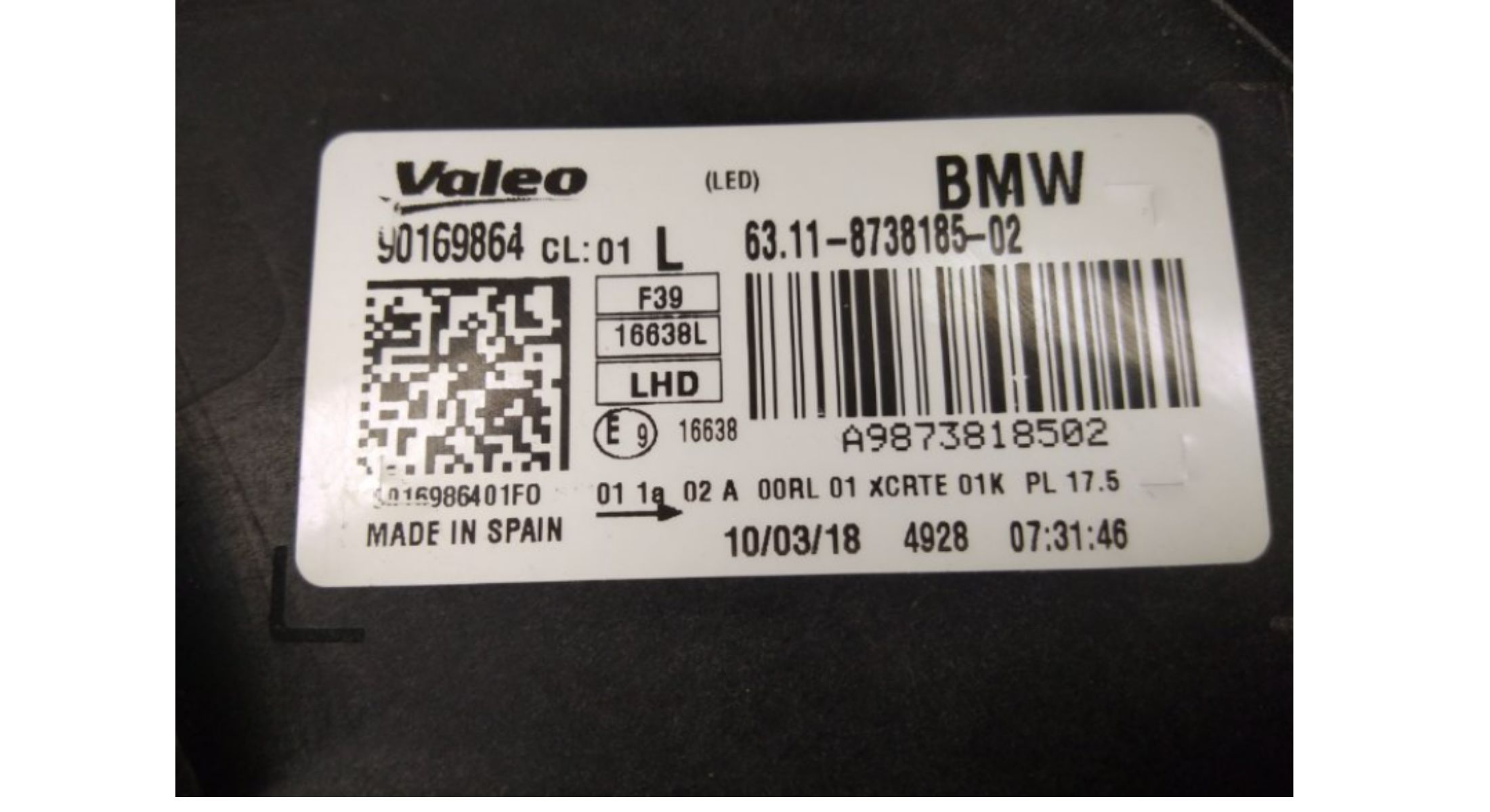 FAROL ESQUERDO BMW X2 63117489229 - GSANTOS IMPORTADORA DE AUTOPECAS LTDA