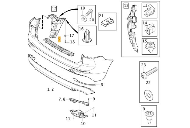31407983 GRADE PARACHOQUE TRASEIRO VOLVO XC60 2018>> - GSANTOS ...