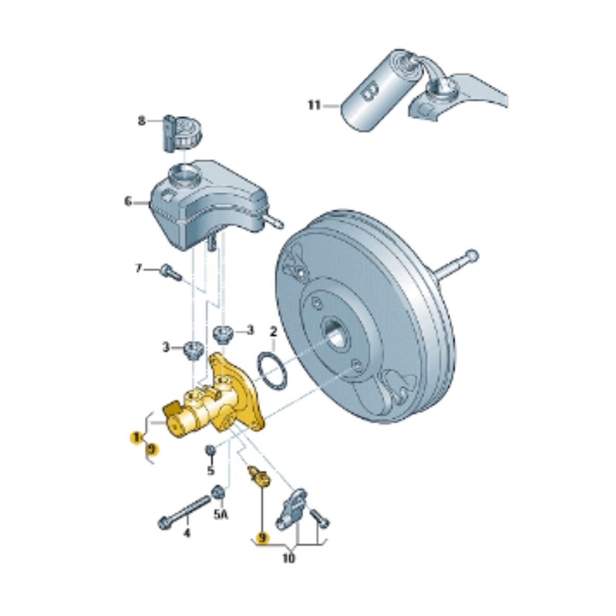 Cilindro Mestre VW Tiguan Passat Q3 3C1614019E/JREP - GSANTOS ...