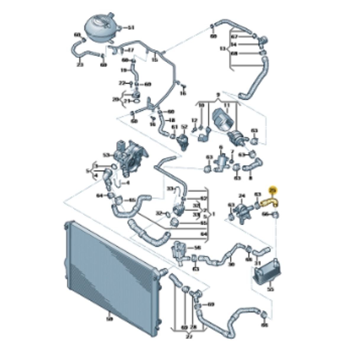 Mangueira Água Radiador VW Golf Jetta A1 A3 ATT 5Q0121096 - GSANTOS ...