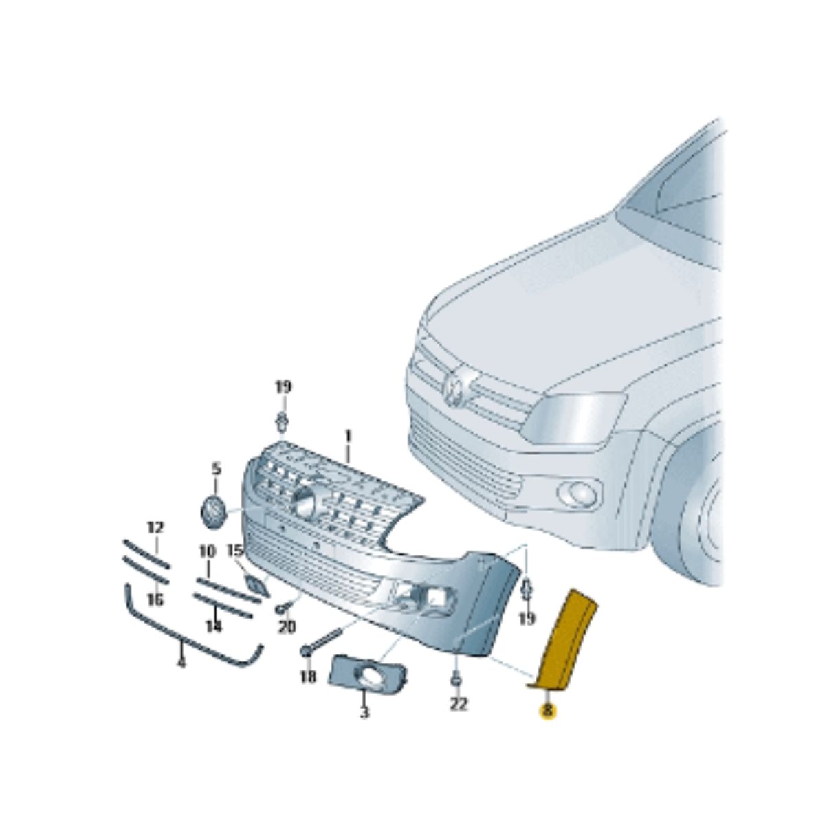 Cobertura Roda Diant. LD VW Amarok 13/16 2HH853728GRU - G Santos pecas ...