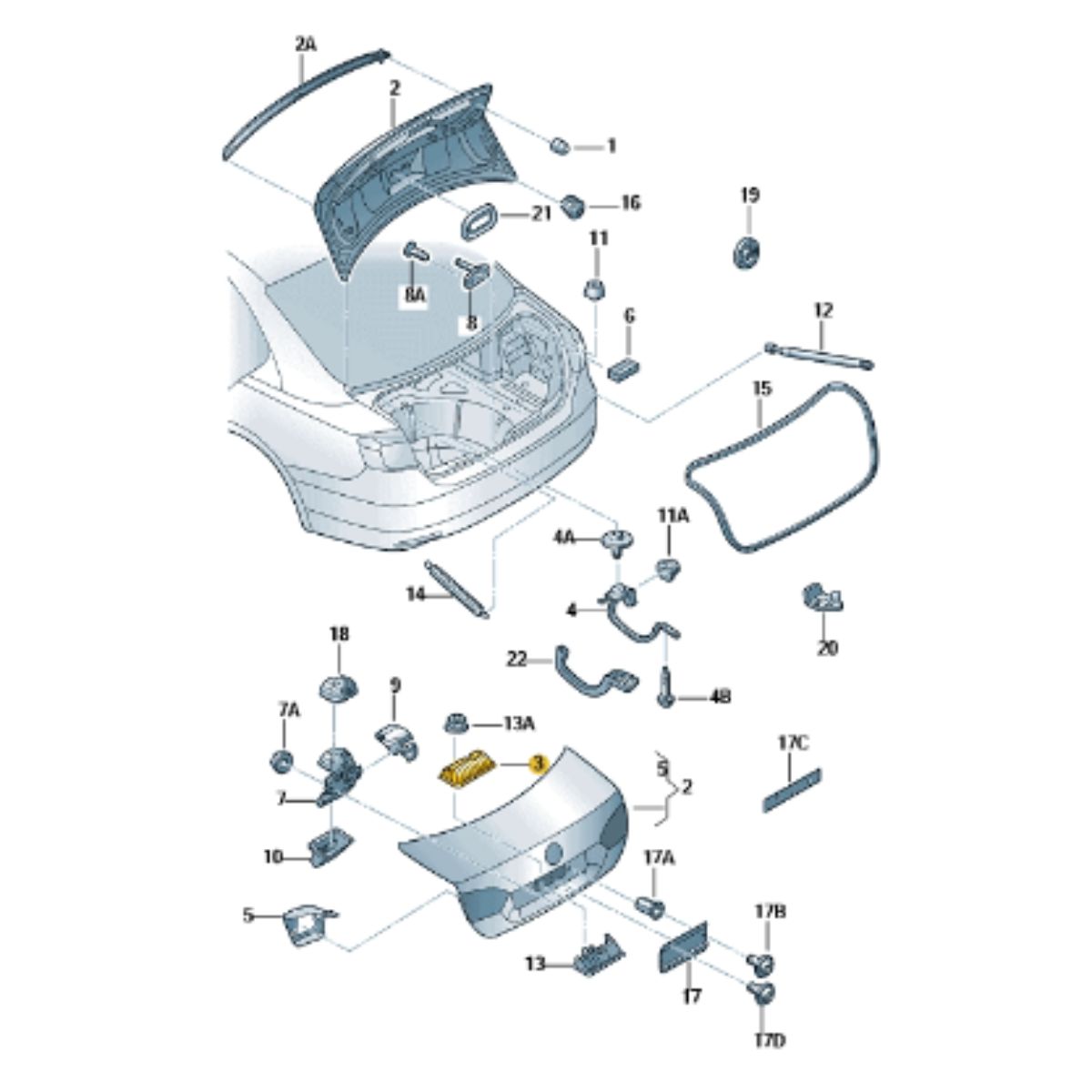 Suporte Luz de Placa VW Jetta 15/18 5C6827229A - GSANTOS IMPORTADORA DE ...