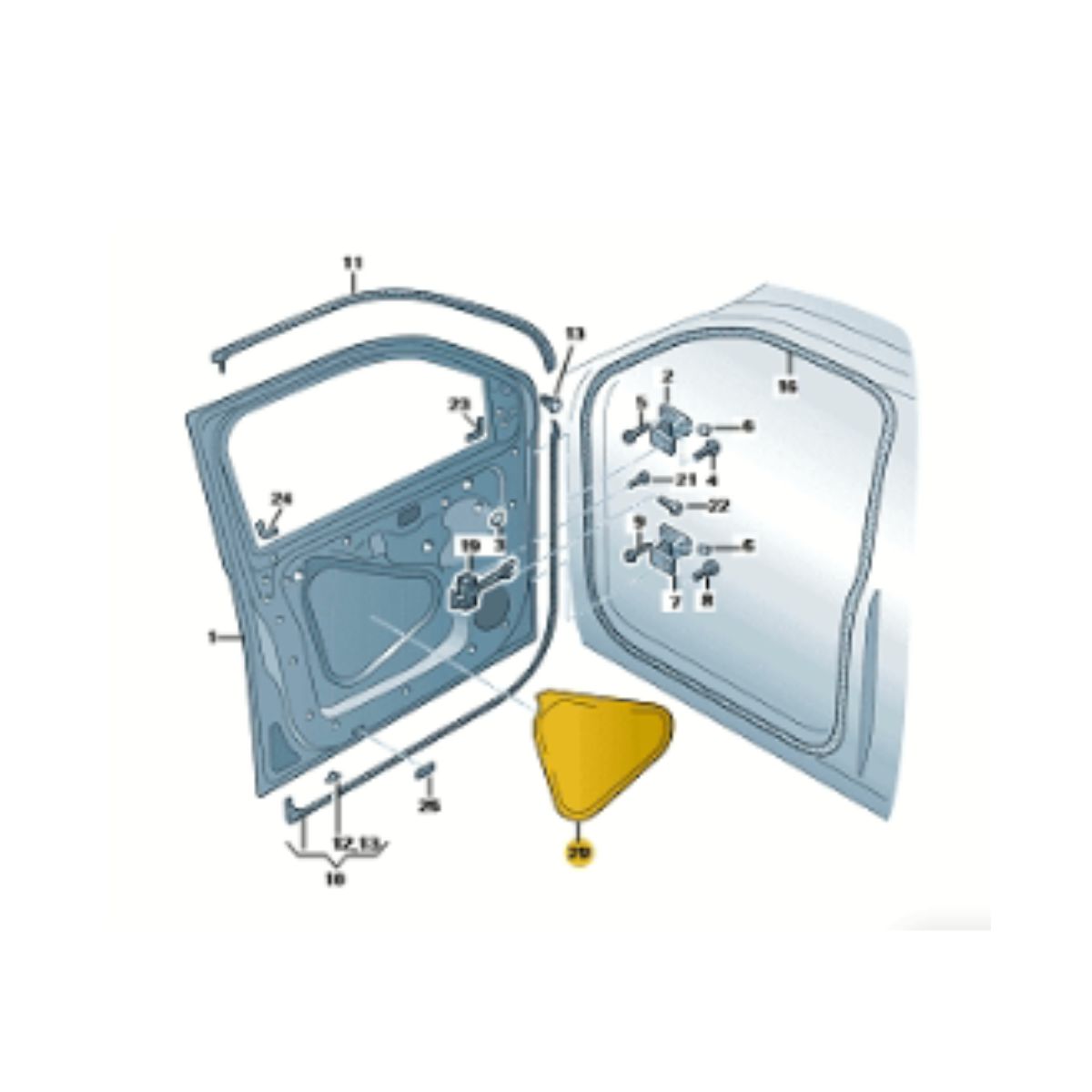 Folha Proteção Porta Diant VW Amarok 10/22 3A0867201H - GSANTOS ...