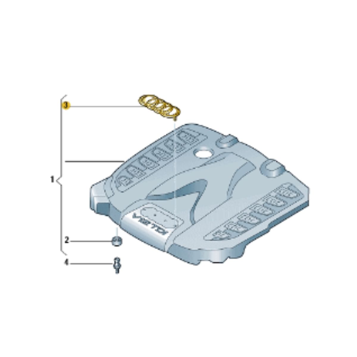 Emblema Capo AUDI A3 A4 A6 A8 Q5 Q7 06C103940B - GSANTOS IMPORTADORA DE ...