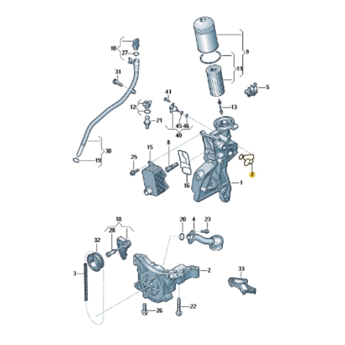 Junta Suporte Filtro Volkswagen AUDI 06L115441 - GSANTOS IMPORTADORA DE ...
