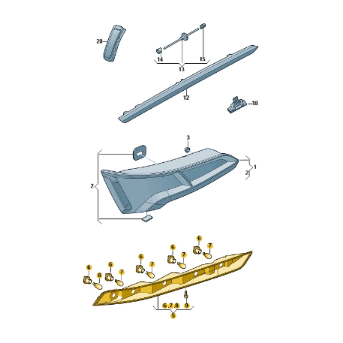 LANTERNA L. DIREITO AUDI Q5 17 80A945070D - GSANTOS IMPORTADORA DE ...