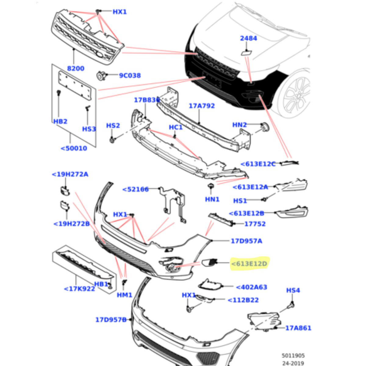 Tampa de farol de neblina direito DISCOVERY SPORT LR061236 - GSANTOS ...