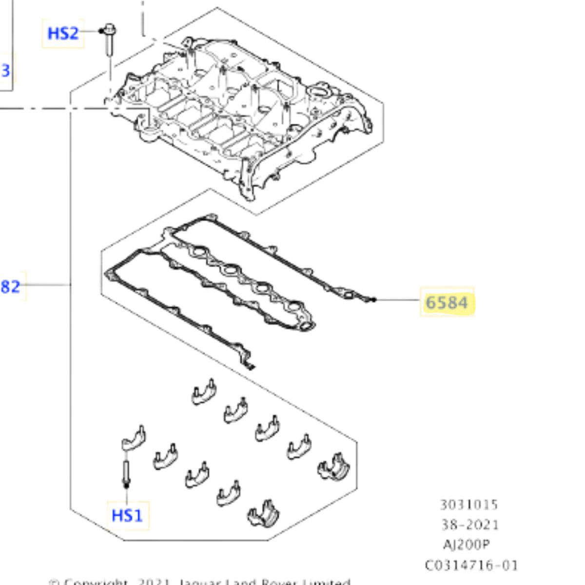 Junta Tampa do cabeçote LAND ROVER INGENIUM 2.0 LR091765 - GSANTOS ...