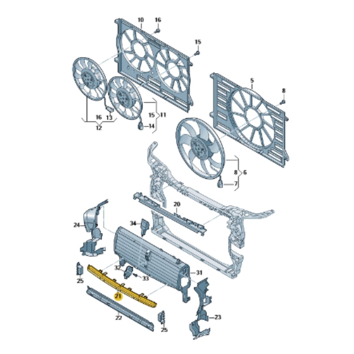 CONDUTOR DE AR CENTRAL AUDI Q7 17>>> 80A121345AE - GSANTOS IMPORTADORA ...