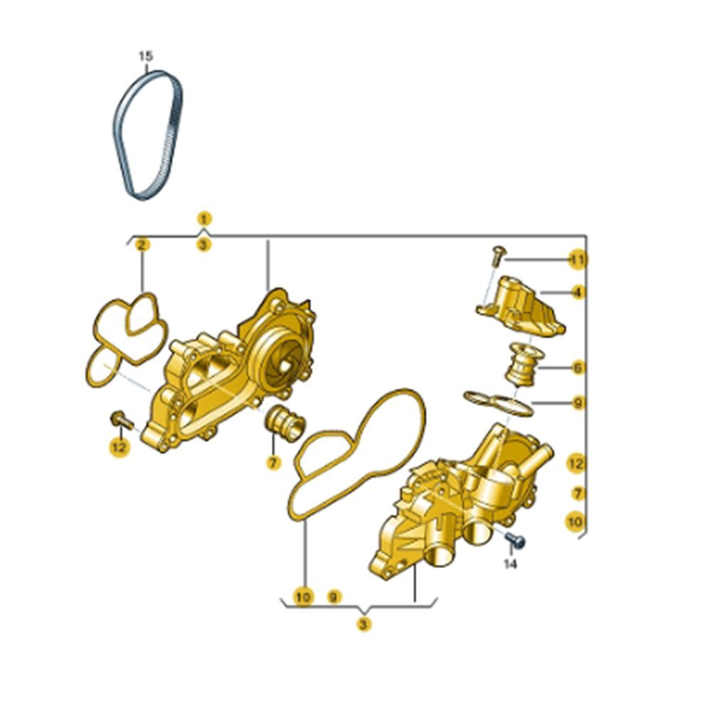 Bomba de Água KLG Golf Passat Tiguan A1 A3 04E121600CB/CS - G Santos ...