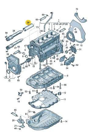 TUBO COMANDO DUPLO TSI 06H103199K - GSANTOS IMPORTADORA DE AUTOPECAS LTDA