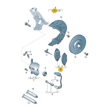 Pastilha de Freio Dianteira Golf Jetta Audi 5Q0698151B - G Santos pecas ...