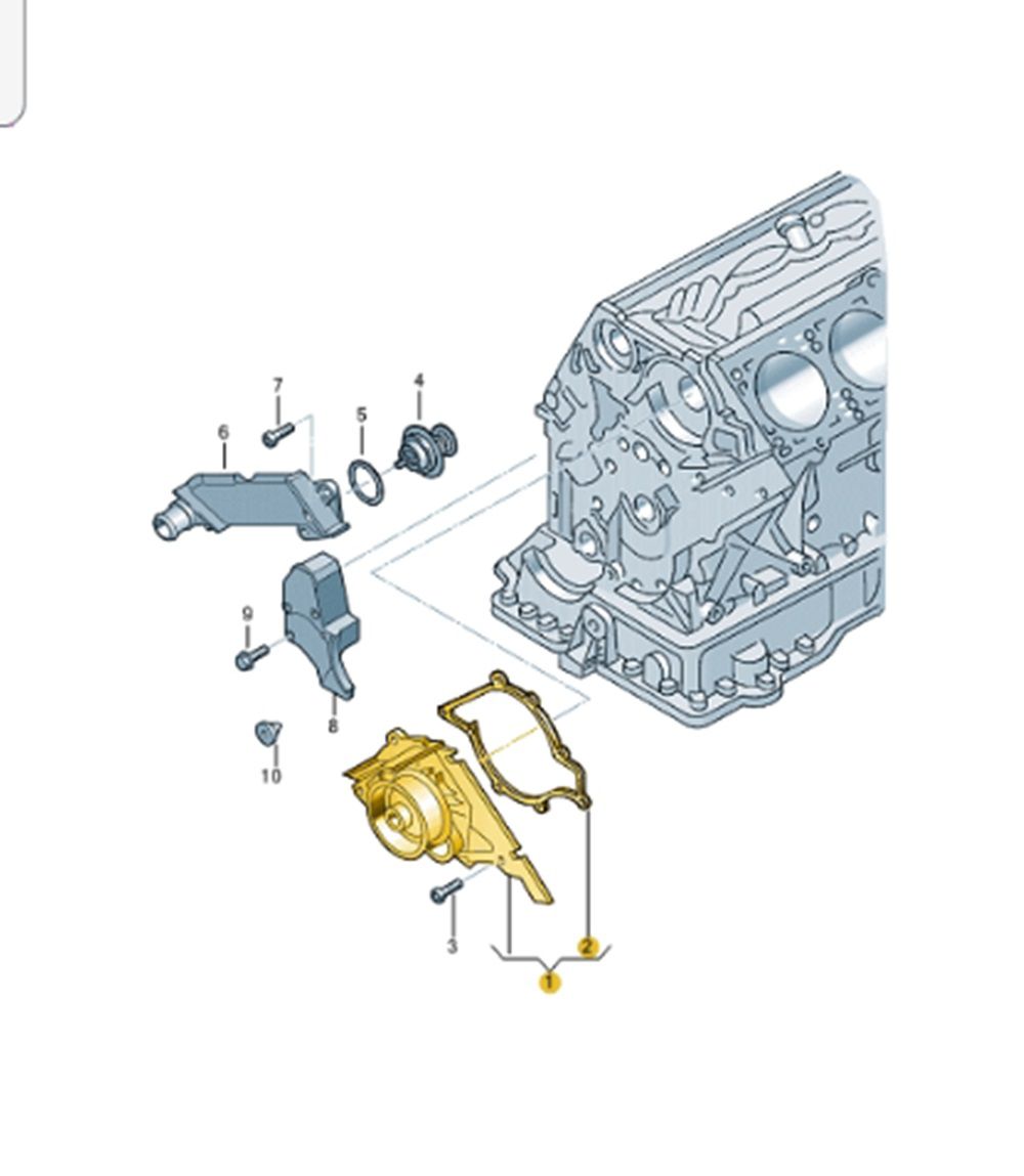 Bomba D'Agua KLG Touareg A6 A8 RS6 077121004P - GSANTOS IMPORTADORA DE ...