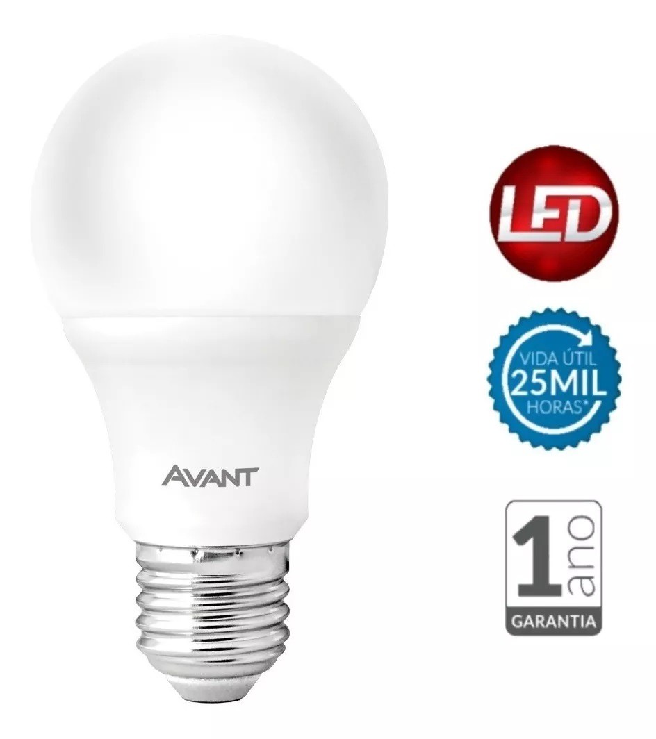 Lâmpada LED 6500K Branca 15W Avant (Pack com 03 unidades) - Zzat Full ...