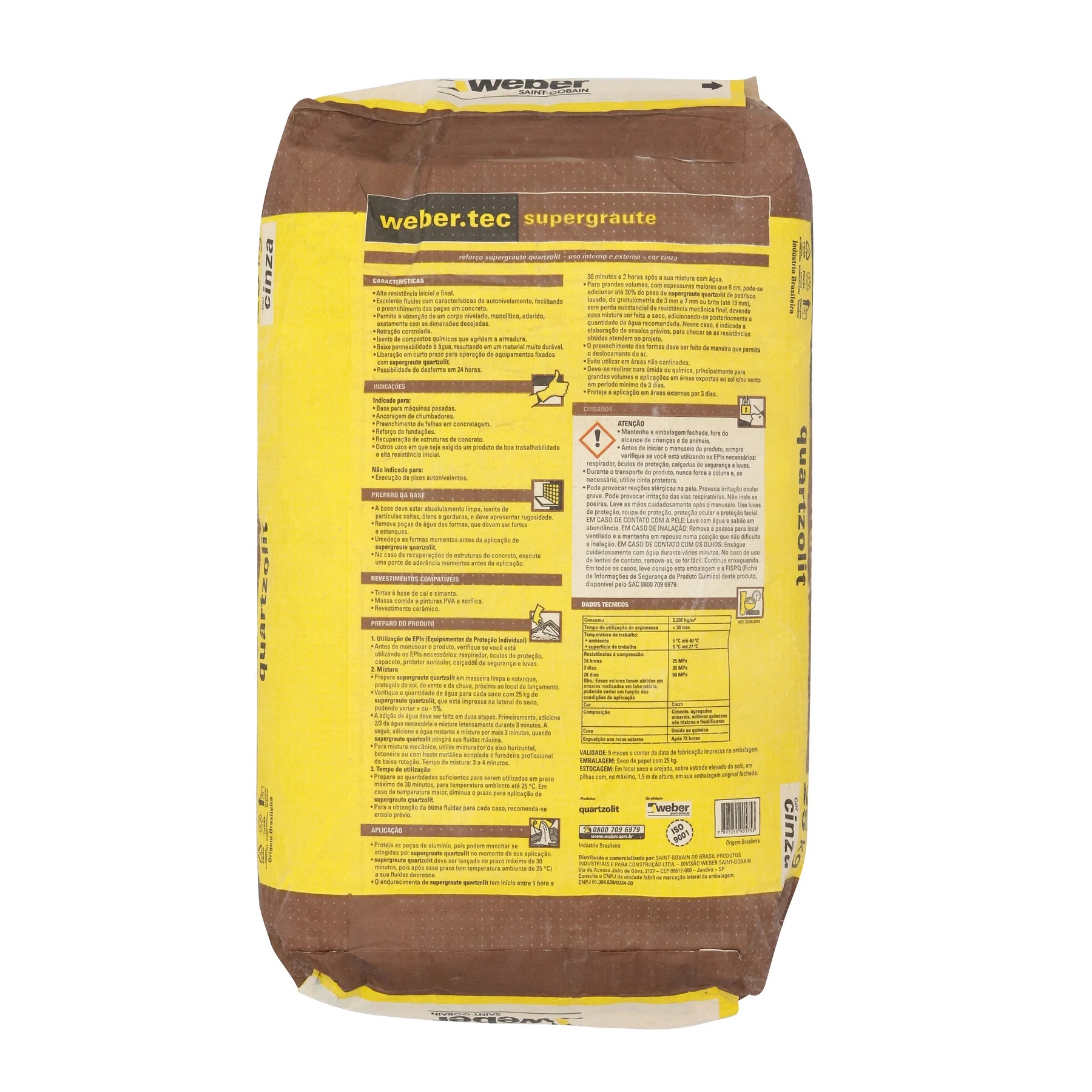 Argamassa Super Graute 25kg Quartzolit - Zzat Full Lar e Construção