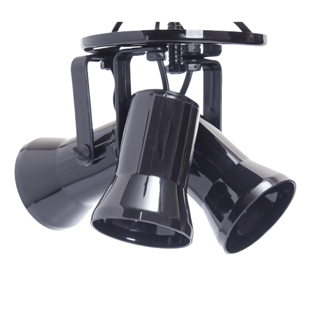 Spot Triplo Articulado Preto SYKALIGHT - Zzat Full Lar e Construção