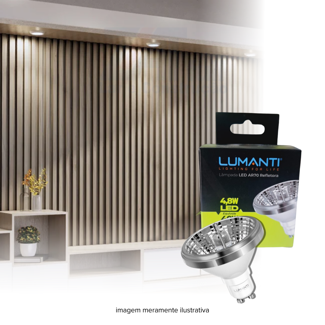 Lâmpada Led AR70 4,8W Refletora 6500k Lumanti - Zzat Full Lar e Construção