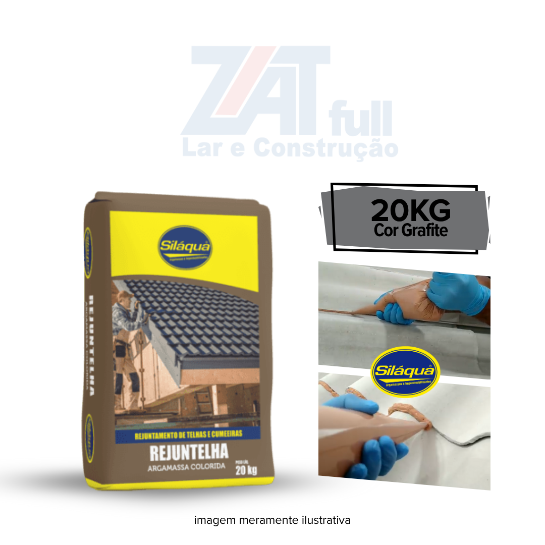 Rejuntelha 20kg Grafite Silaqua - Zzat Full Lar e Construção