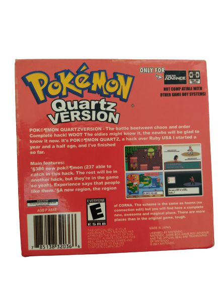 Pokémon Quartz Version Game Boy Advance (USADO) - Fenix GZ - 19 anos no ...