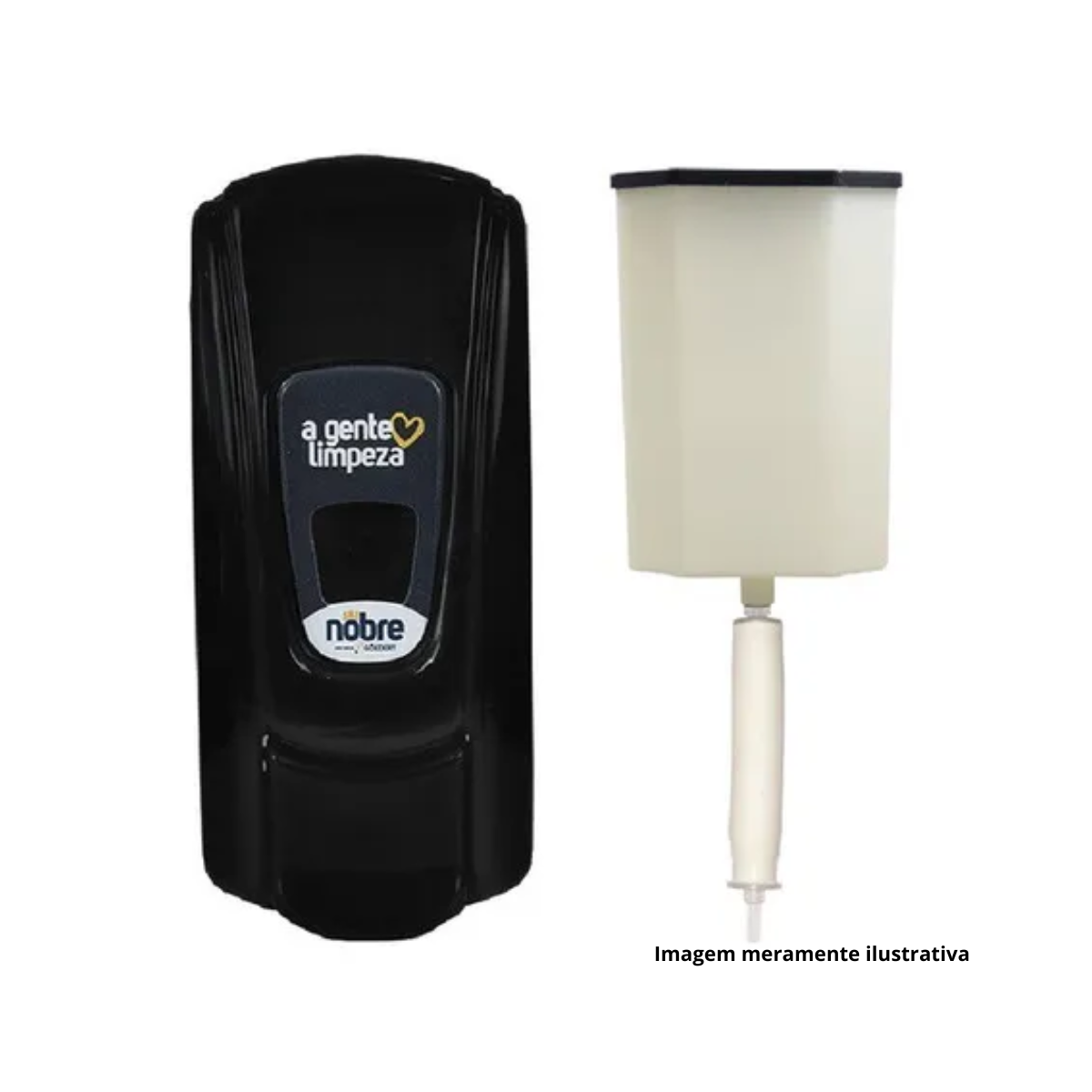 Dispenser 800ml p/ sab. líq./álcool gel Preto – Nobre - Casa Limpa ...