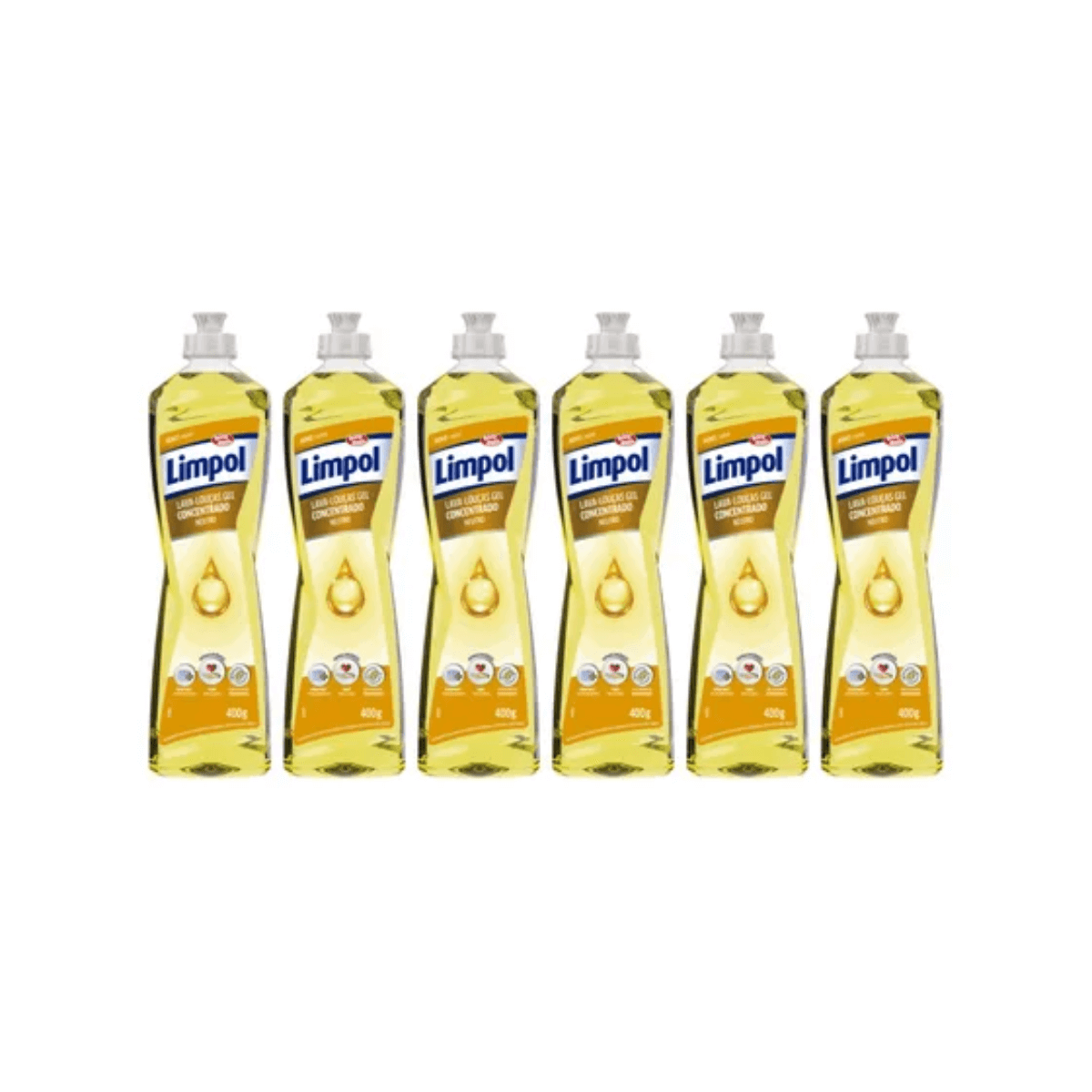 KIT C/ 6 DETERGENTES LIMPOL GEL NEUTRO 400G - Casa Limpa Produtos de ...
