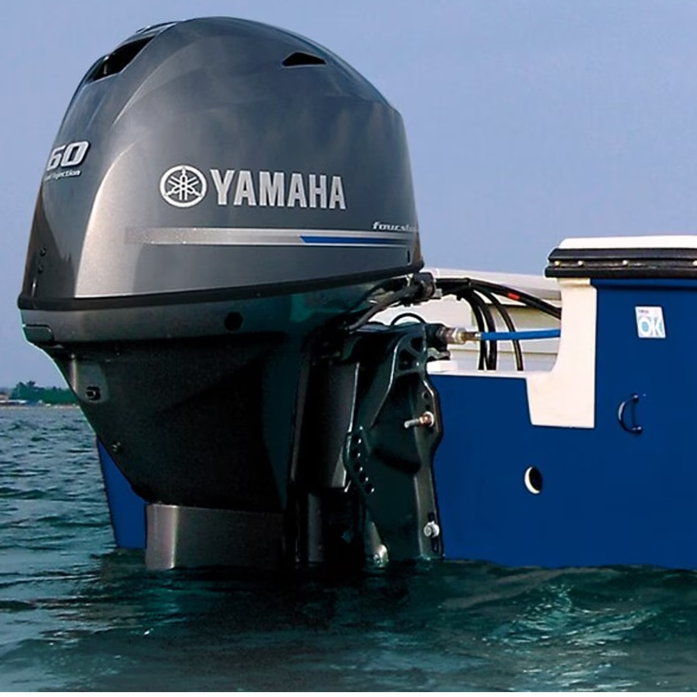 Motor de Popa Yamaha 60 HP HETL (Nova Geração) 4 Tempos— Partida ...