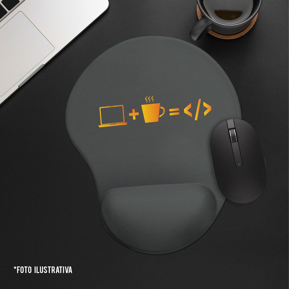Mouse pad Ergonômico Computador Mais Café É Igual Código - Artgeek ...