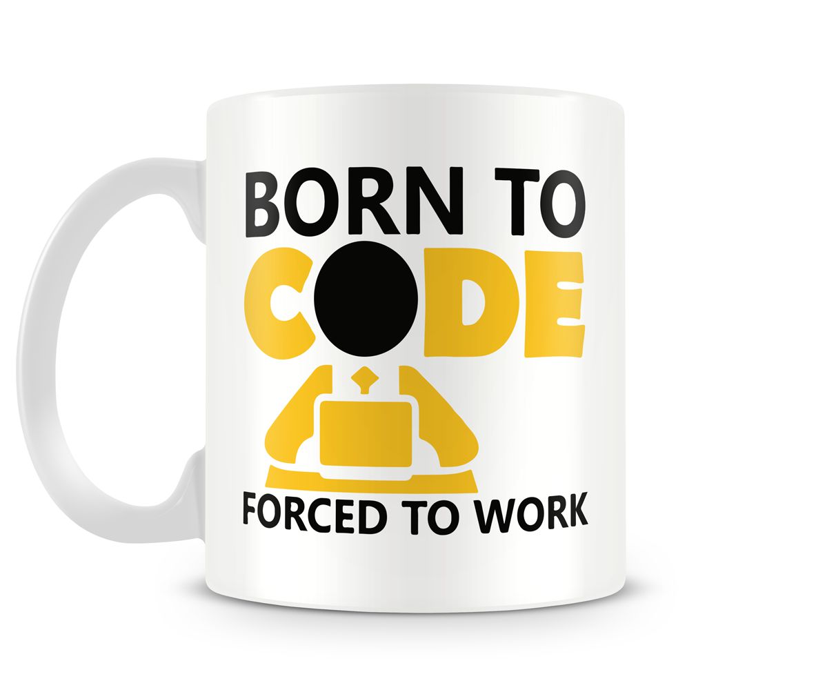 Caneca Born To Code - Artgeek - Loja Nerd de Decoração e Presentes do ...