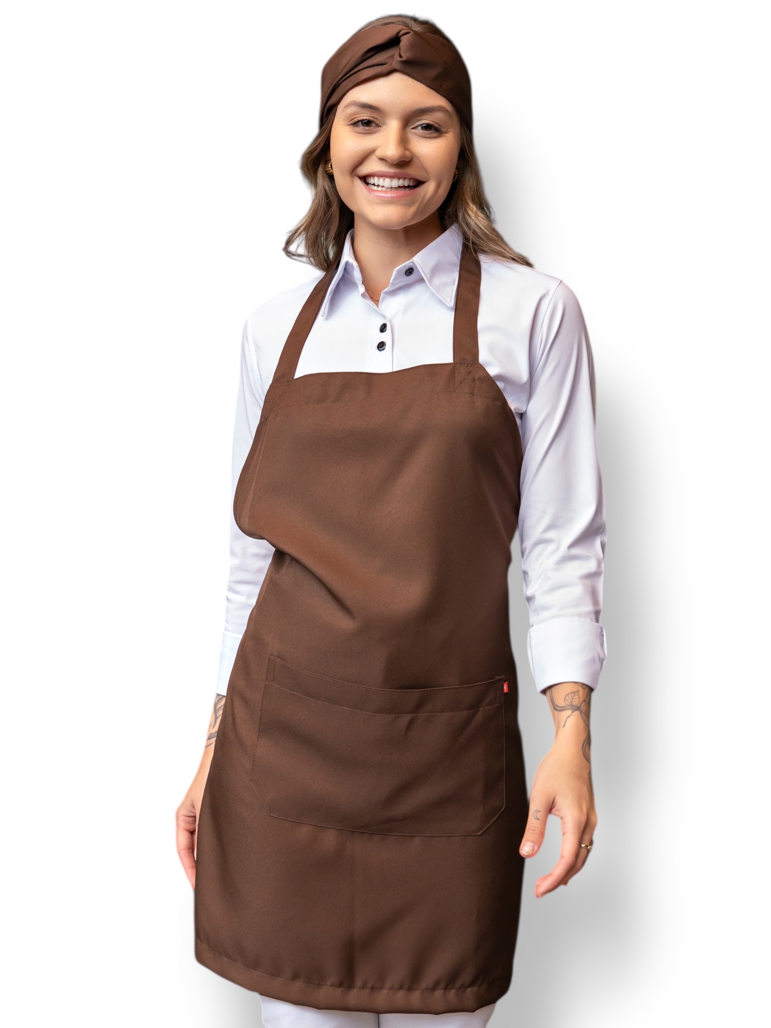 Avental Minimalista Work cor- Marrom Chocolate - Cozinha e Atendiment ...