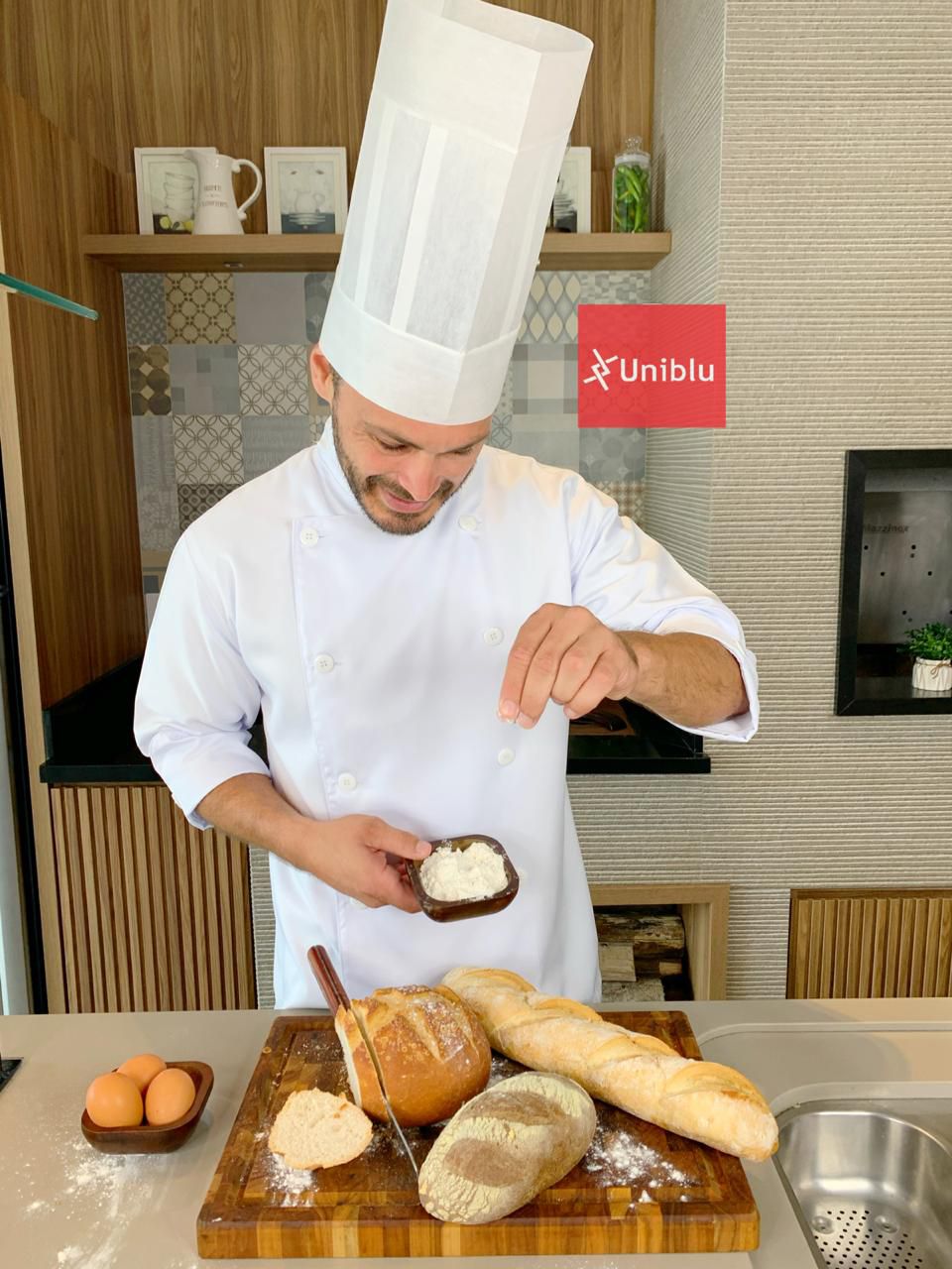 Touca Toque Blanch - Chapéu Cozinheiro Uniblu - www.uniblu.com.br