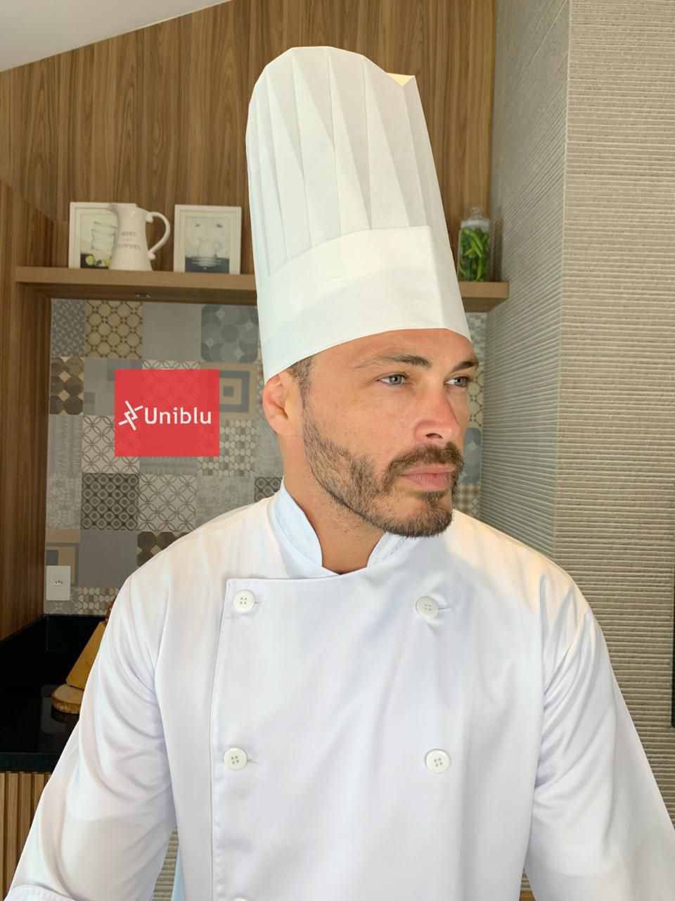 Touca Toque Blanch - Chapéu Cozinheiro - Modelo com Pregas Uniblu - www ...
