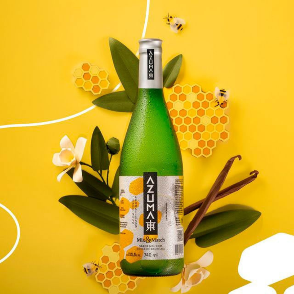 Saque Azuma Mix & Match Mel c/ Baunilha - 740ml - Bebida In Box