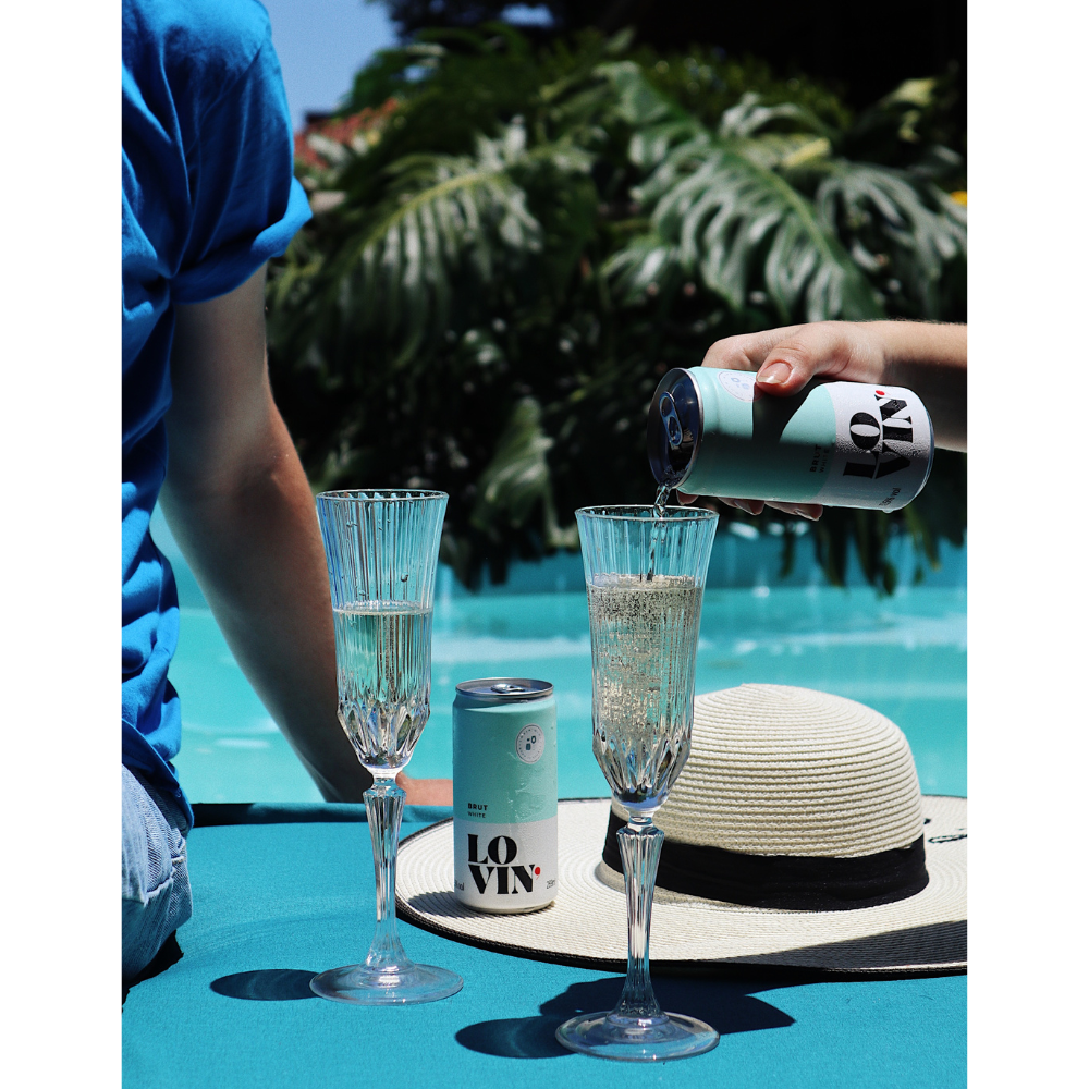 Lovin Brut White Wine - 269ml - Espumante Branco em Lata (Caixa com 6 ...