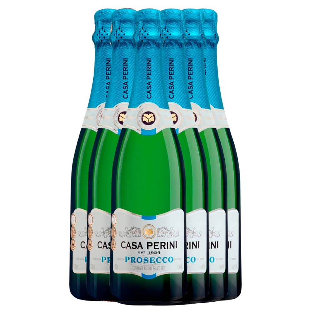 KIT 6 UND ESPUMANTES CASA PERINI PROSECCO - 750ML - Bebida In Box