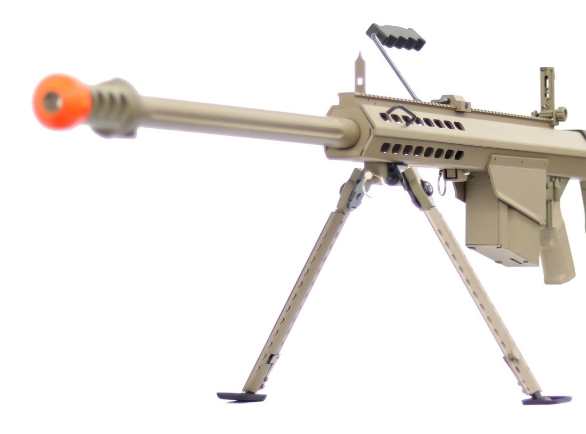 Sniper de Airsoft AEG Snow Wolf Barret M107 TAN SW-013 Full Metal Cal ...