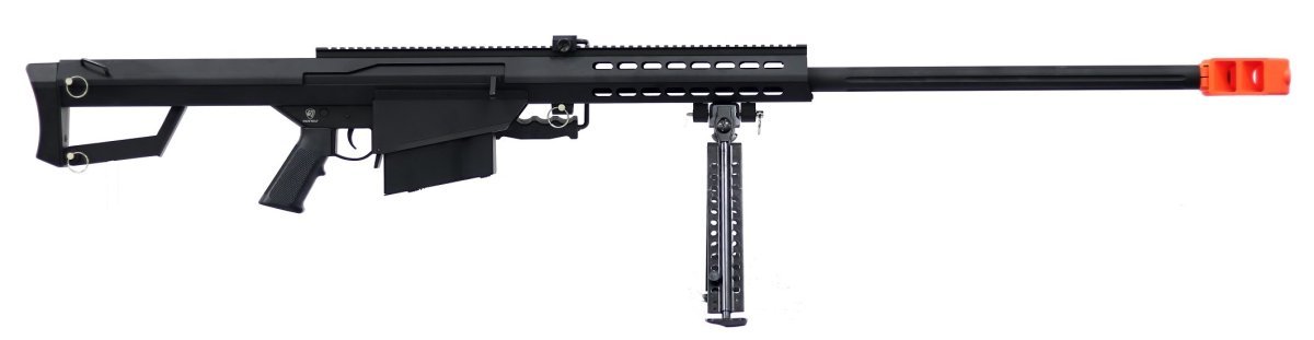 Sniper de Airsoft AEG Snow Wolf Barret SW-02 Full Metal Black Cal 6mm ...