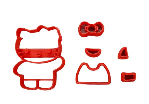 Cortador Hello Kitty em pé - Cortadores Mini Artes 3D
