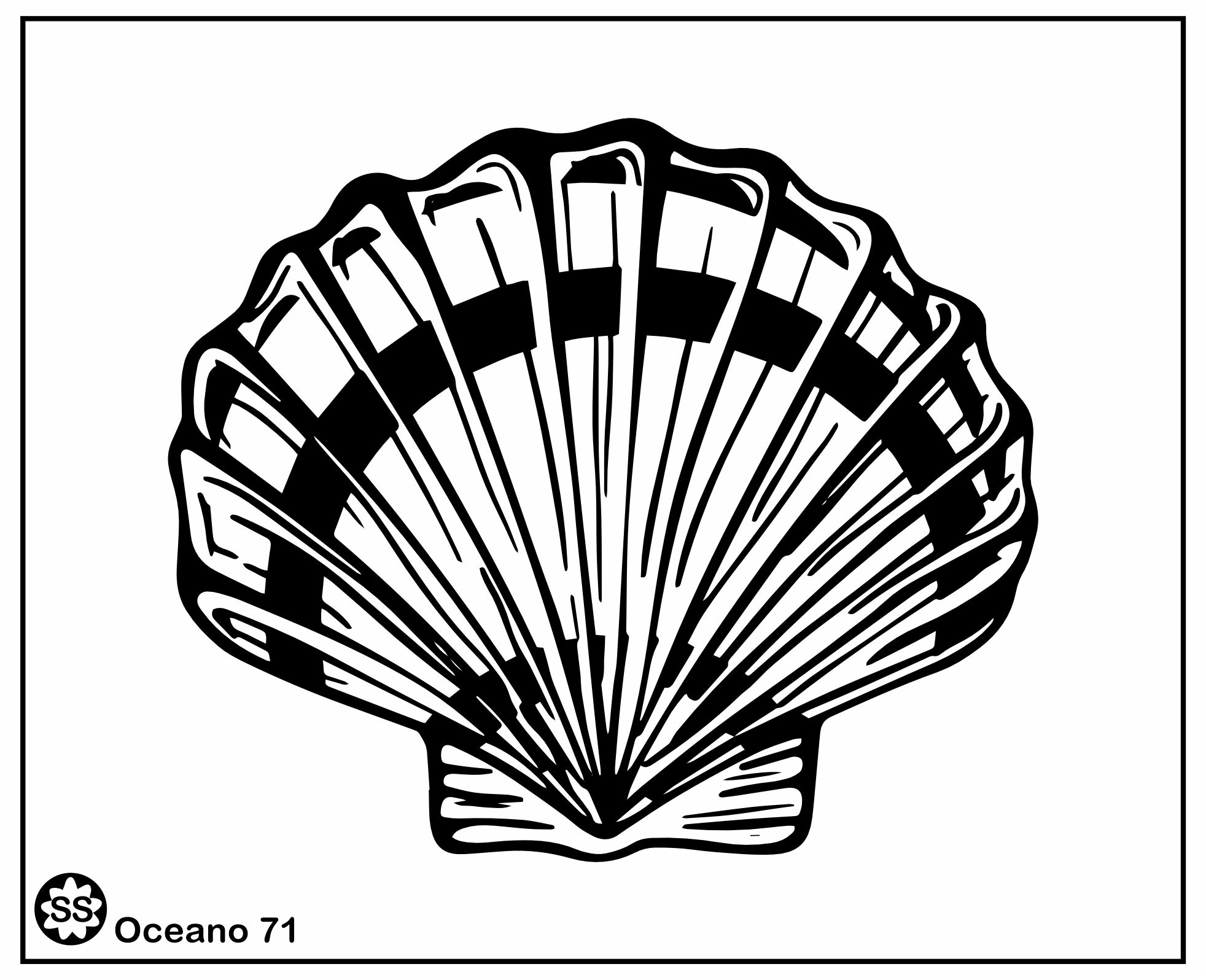 Oceano 71 - stencil 16 x 13 cm - Soft Stencil